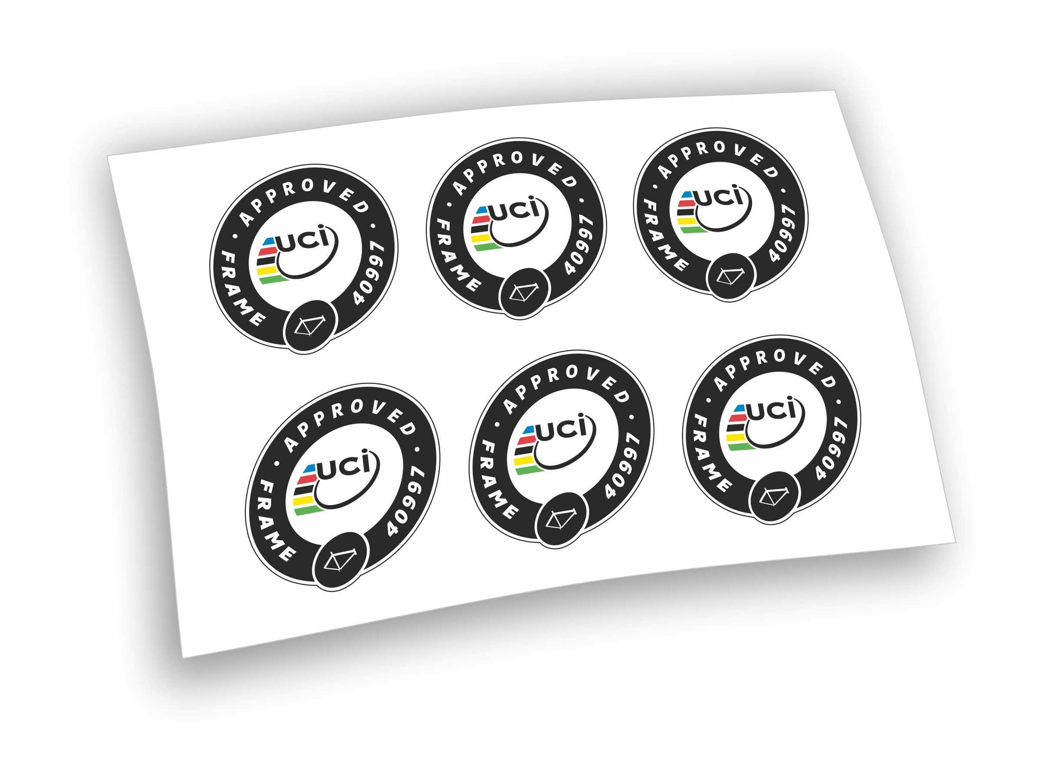 UCI Approved sticker adesivi bollini personalizzati per telaio – Ladesivo
